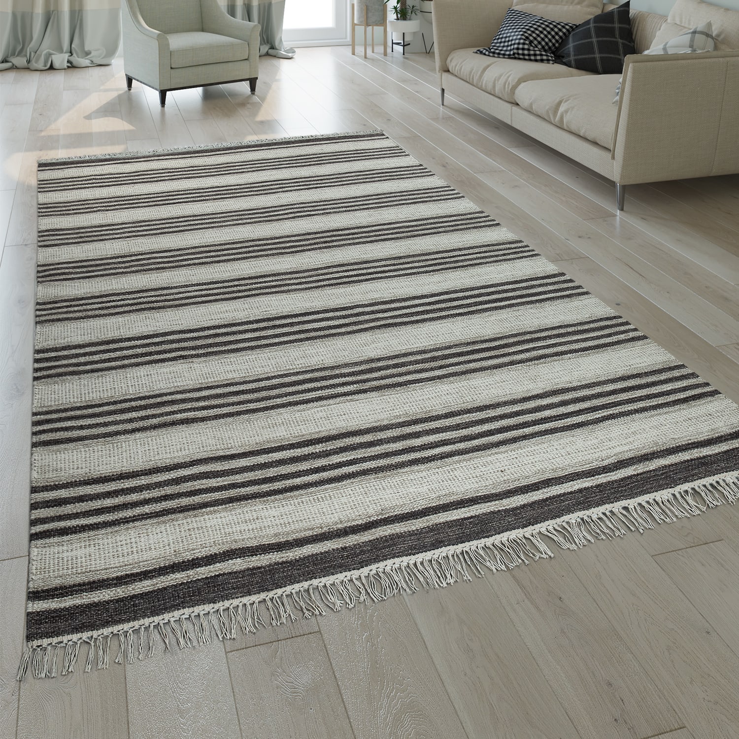 Teppich Badoi | Grau | 80x150 cm | 10-252-1-9|2