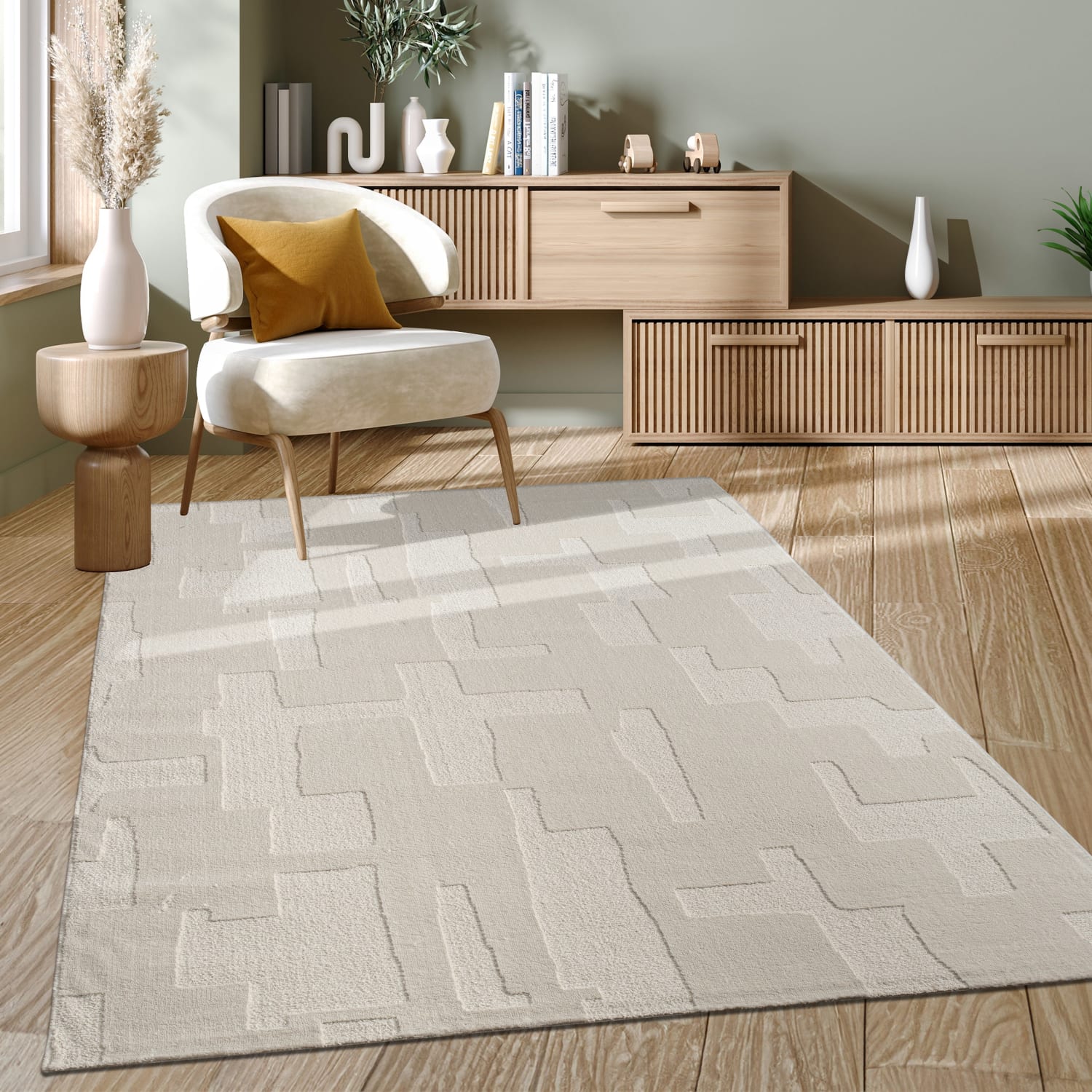 Moderner-teppich Samos | Creme | 80x150 cm | 10-538-2-2|2