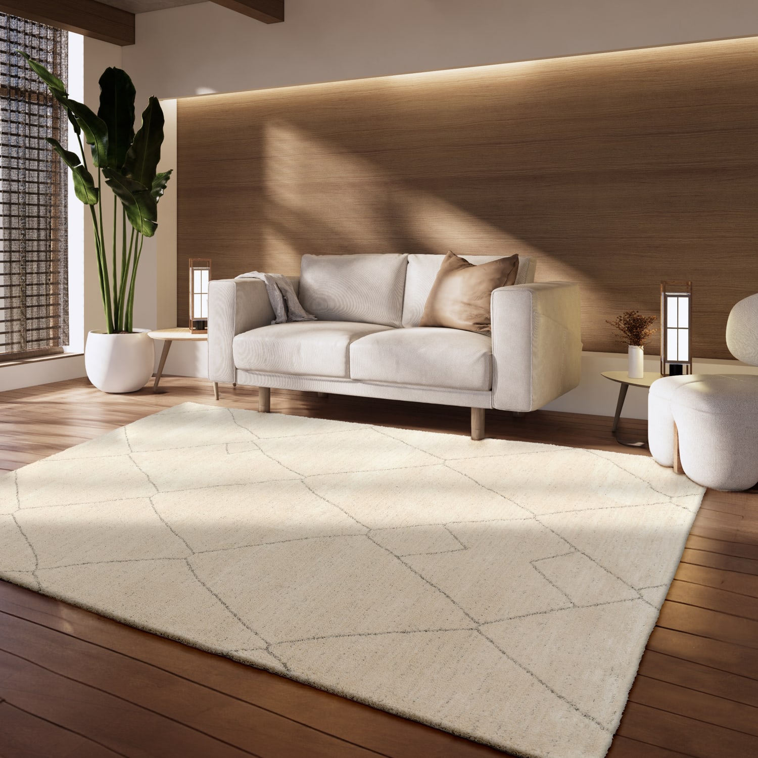 Moderner-teppich Helios | Creme | 80x150 cm | 10-537-2-2|2